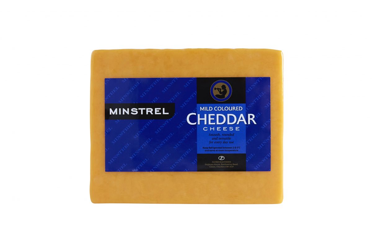 Minstrel Mild Coloured Cheddar 8×2.5kg – Fayrefield Foodservice